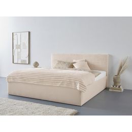 Westfalia Schlafkomfort Polsterbett &raquo;Vita&laquo; auch mit Stauraum erh&auml;ltlich, inkl. Kopfteilverstellung beige Bezug: 100% Polyester, Polsterung: Polsterwatte, Material, Gestell: 
