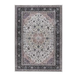 Kayoom Teppich &raquo;Rocks 425&laquo; rechteckig 6 mm H&ouml;he Kurzflor, Orient Optik, Wohnzimmer grau Polyester B : 80cm 1 Stk., 6mm, L: 150cm