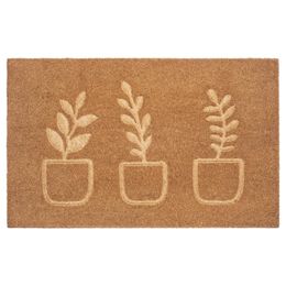 Hanse Home Fu&szlig;matte &raquo;Flowerpot, T&uuml;rmatte&laquo; rechteckig 15 mm H&ouml;he Kokos, Schmutzfangmatte, Outdoor, Rutschfest, Innen, Kokosmatte, Flur braun Kokos B : 