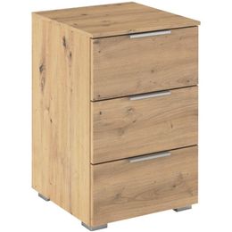 OTTO home Nachtkommode &raquo;Nachttisch Nachtkonsole AGORDO in Dekor- oder Hochglanzfront&laquo; in zwei Griff-Farben, Breite 40 cm, mit 3 ger&auml;umigen Schubladen 