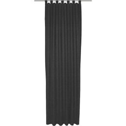 WIRTH Vorhang &raquo;Trondheim B&laquo; Schlaufen 1 Stk. tlg. nach Ma&szlig; schwarz Polyacryl 395cm, Schlaufen, 132cm