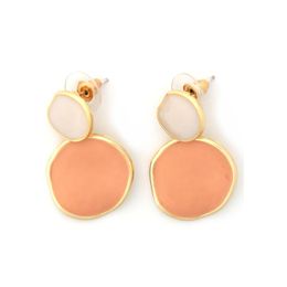 Firetti Damen Paar Ohrstecker &raquo;Schick, modern, einzigartig&laquo; mit Emaille orange Metall
