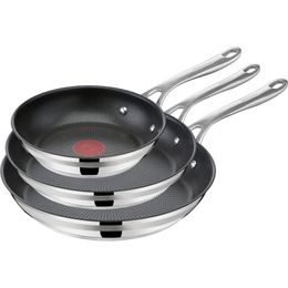 Tefal Pfannen-Set &raquo;Jamie Oliver Cook Smart f&uuml;r alle Herdarten, Induktion, Thermo-Signal&laquo; Edelstahl Set, 3x Bratpfannen 20/24/28 cm, 3 Stk. tlg. 