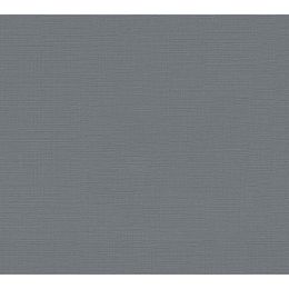 Livingwalls living walls Vliestapete &raquo;Happy Spring&laquo; einfarbig uni Uni Tapete Einfarbig grau Vinyl, Vlies B/L: 0,53m x 10,05m