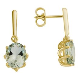 Firetti Damen Paar Ohrstecker &raquo;Schmuck Geschenk Gold 375 Ohrschmuck Ohrringe Oval&laquo; mit Amethyst gold Gelbgold 375