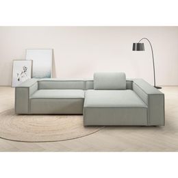 Home Affaire Ecksofa &raquo;Watertown, moderne XXL L-Form, 306 cm breit&laquo; Komfortabel mit tiefer Sitzfl&auml;che &ndash; ideal f&uuml;r gro&szlig;e Wohnr&auml;ume silber 100% Polyester