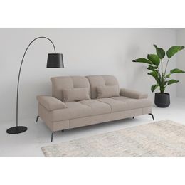 Sit & More sit&more 2,5-Sitzer &raquo;Amica, inkl. Sitztiefenverstellung und Armteilverstellung&laquo; wahlweise mit Kopfteilverstellung und Schlaffunktion grau 100% 