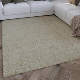 Wecon Home Wollteppich &raquo;Hamptons THIRTEEN&laquo; rechteckig 10 mm H&ouml;he L&auml;ufer, Schurwolle, Kurzflor, Wohnzimmer, Schlafzimmer, elegant, Welle beige 