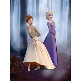 Komar Bild &raquo;Frozen Wood Walk&laquo; Disney 1 Stk. tlg. Wandbild zur Dekoration im Kinderzimmer - ohne Rahmen bunt Holz, Papier B/H/T: 30cm x 40cm, Disney, 1 Stk.