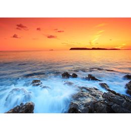 papermoon Fototapete &raquo;Dubrovnik Sunset&laquo; glatt bunt Vlies B/L: 4m x 2,6m, Bahnen: 8 Stk.