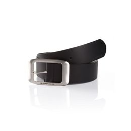 Tom Tailor Damen Tom Tailor Lederg&uuml;rtel &raquo;TTAMY&laquo; 1 Stk. 4 cm breiter Dameng&uuml;rtel, modisch vielseitig schwarz 105