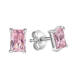 Firetti Damen Paar Ohrstecker &raquo;Schmuck Geschenk Silber 925 Ohrschmuck Ohrringe Quadrat&laquo; mit Zirkonia (synth.) Silber 925 (Sterlingsilber)