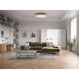 Musterring Wohnlandschaft &raquo;MR 2490 Ecksofa mit erstklassigem Sitzkomfort, Long-Life-Leder&laquo; Fu&szlig; schwarz, Sitzh&ouml;he 48cm, wahlweise mit Funktionen, Ma&szlig;e 342x207 cm 