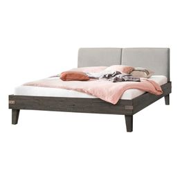 Hasena Bettgestell &raquo;Alino&laquo; mit Polsterkopfteil, wahlweise in zwei verschiedenen Liegeh&ouml;hen grau Liegefl&auml;che L&auml;nge B: 200cm x 180cm, Polyester zerlegt,