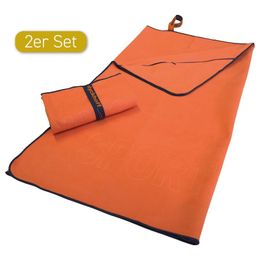 Dyckhoff Sporthandtuch &raquo;Mikrofaser Sporttuch&laquo; auch als 2er Set erh&auml;tlich orange Microfaser, Obermaterial: 90% Polyester, 10% Polyamid B/L: 60cmx120cm, 2 Stk., 