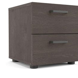 Home Affaire Nachtkommode &raquo;Dallas, Nachtschrank, Beistelltisch&laquo; Nachttisch, 2 Schubladen und Metallgriffen, Breite 40 cm, H&ouml;he 42 cm braun B/H/T: 40cm
