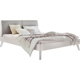 Hasena Holzbett &raquo;Simone&laquo; Buche, Polsterkopfteil, zwei verschiedene Liegeh&ouml;hen erh&auml;ltlich wei&szlig; Flachgewebe: (100% Polyester) Liegefl&auml;che L&auml;nge B: 200cm