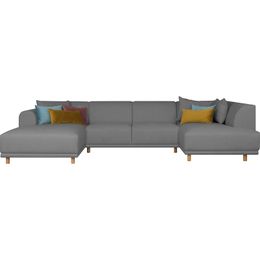 OTTO home Wohnlandschaft &raquo;Maroon U-Form&laquo; in skandinavischem Design, mit losen Kissen grau Struktur grob ( 100% POLYPROPYLEN;Struktur fein ( 100% 