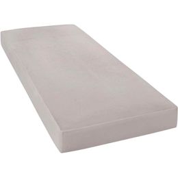 Janine Spannbettlaken &raquo;ELASTIC 5002&laquo; f&uuml;r Matratzen bis 35 cm H&ouml;he, 95% Baumwolle, hochwertig, langlebig grau Jersey-Elasthan, Obermaterial: 95% Baumwolle, 5%
