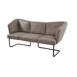 K+w Komfort & Wohnen K+W Komfort & Wohnen Polsterbank &raquo;Mikkado Tube&laquo; in abgerundeter Form, Rundrohrkufe lang, in 2 Breiten 192 oder 242 cm grau Holzwerkstoff, Metall B/H/T