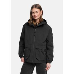 Navahoo Damen Outdoorjacke "Donnerwetter 14", schwarz, Gr. XXL, Obermaterial: 100% Nylon. Innenfutter: 62% Polyester, 33% Viskose, 5% Elasthan.