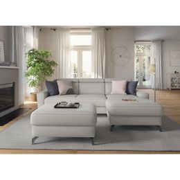 Sit & More sit&more Ecksofa &raquo;Scarlett L-Form&laquo; inklusive Kopfteilverstellung, optional Schlaffunktion & Bettkasten beige B/H/T: 258cm x 172cm, Luxus-Microfaser 