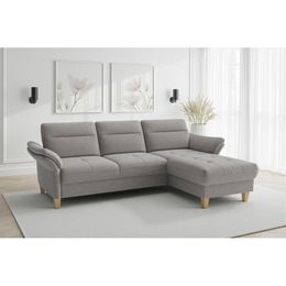 Sit & More sit&more Ecksofa &raquo;Pamela, L-Form, B:230 cm&laquo; mit Federkern und Liegefl&auml;che aus Originalstoff 100% Polyester B/H/T: 230cm x 90cm x 164cm, Flachgewebe, 