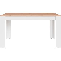 ByLiving Esstisch &raquo;Nori&laquo; K&uuml;chentisch in Eicheoptik, Gestell wahlweise anthrazit oder wei&szlig; wei&szlig; B/H/T: 120cm x 80cm