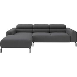 Home Affaire Ecksofa &raquo;Ecksofa, L-Form, incl. Kopfteilverstellung, Breite 258 cm&laquo; wahlweise elektrische Sitztiefenverstellung grau 100% Polyester B/H/T
