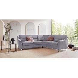 OTTO home Ecksofa &raquo;Cardoso L-Form&laquo; mit Trapezecke f&uuml;r mehr Sitzkomfort, wahlweise auch mit Schlaffunktion grau Luxus-Microfaser ALTARA NUBUCK (100% 