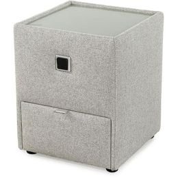 Jockenh&ouml;fer Nachtkonsole &raquo;Lancy&laquo; mit LED-Beleuchtung grau Glas, Holzwerkstoff B/H/T: 42,5cm x 53cm x 45cm, 1 Stk.
