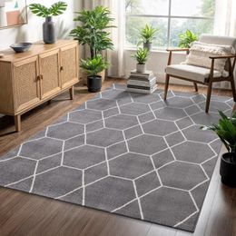 Sanat Teppich &raquo;Trellis, auch als L&auml;ufer und Rund&laquo; rechteckig 10 mm H&ouml;he Kurzflor, skandi, boho, gro&szlig;e Farbauswahl, alle R&auml;ume Kunstfaser B : 240cm 1 Stk., 