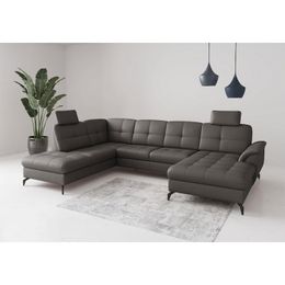 Sit & More sit&more Wohnlandschaft &raquo;Zora&laquo; B/H/T: 212cm, NaturLEDER ,mega-Recamiere rechts, ohne Bett,ohne Bettkasten