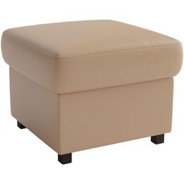 Sit & More sit&more Polsterhocker &raquo;Montego&laquo; beige B/H/T: 58cm x 46cm x 58cm, NaturLEDER