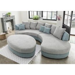 Home Affaire Ecksofa &raquo;Lazio modern und bequem, schmale Armlehnen, tolle Detailverarbeitung&laquo; zwei verschiedene Fu&szlig;farben w&auml;hlbar blau 93% Polyester, 7%