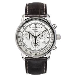 Zeppelin Herren Zeppelin Chronograph &raquo;100 Jahre&laquo; Armbanduhr, Quarzuhr, Herrenuhr, Datum, Stoppfunktion, Made in Germany braun Einheitsgr&ouml;&szlig;e
