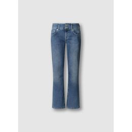 Pepe Jeans Damen Gerade Jeans &raquo;STRAIGHT JEANS LW&laquo; mit doppeltem Knopfverschluss 28, L&auml;nge 32