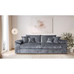 OTTO home Big-Sofa &raquo;Soft&Cosy XL, B: 246 cm - OTTO. Verl&auml;ssliche Qualit&auml;t.&laquo; Mega-Sofa, Cord oder Chenille-Struktur, mit Federkern & 4 Zierkissen grau 