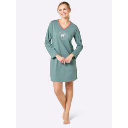 Comtessa Damen Sleepshirt "Sleepshirt", Gr. 36, gr&uuml;n, 100% Baumwolle, unifarben, Kleider