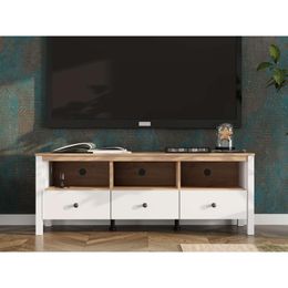 Home Affaire Lowboard &raquo;BEDFORD, TV-Board, TV-Kommode, TV-Schrank, TV-Unterschrank, TV-M&ouml;bel&laquo; MDF-Profil 2D ummantelt, Hotstamping wei&szlig; MDF, Metall, 