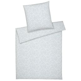 Elegante Bettw&auml;sche &raquo;Preppy&laquo; 2 Stk. angenehmes Hautgef&uuml;hl wei&szlig; Flanell, Obermaterial: 100% Baumwolle B/L: 135cm x 200cm, 1 Stk., 1 Stk., Flanell, B/L: 80cm x 