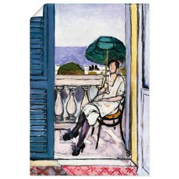Artland Wandbild &raquo;Frau auf einem Balkon. 1919-20&laquo; Bilder von Frauen 1 Stk. tlg. als Alubild, Leinwandbild, Poster, Wandaufkleber in verschied. Gr&ouml;&szlig;en bunt 