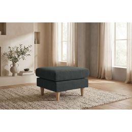 OTTO home Polsterhocker &raquo;Arellano, Breite 63 cm&laquo; klassisches Design, mit Massivholzf&uuml;&szlig;en, Webstoff fein, Chenille 100% Polyester B/H/T: 63cm x 47cm x 