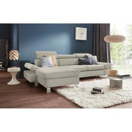 exxpo - sofa fashion Ecksofa &raquo;Fiji, hochwertige Detailverarbeitung, Breite 292cm, L-Form&laquo; bequem durch Kopf- und Armteilverstellung, wahlweise mit 