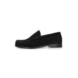 Henry Stevens Herren Loafer "Riley M PL", Gr. 45, schwarz, Kalbsvelours, Schuhe