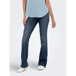 Only Damen Only Bootcut-Jeans &raquo;ONLPOWER MID WAIST PUSH UP FLARED DNM&laquo; elastischer Denim XS (34), L&auml;nge 32