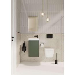 Welltime Badm&ouml;bel-Set &raquo;Badm&ouml;bel-Set Gesa, Schrank mit Waschbecken und Spiegel, wandh&auml;ngend&laquo; gr&uuml;n Holzwerkstoff, Keramik B/H/T: 40cmcm x 68cmcm x 