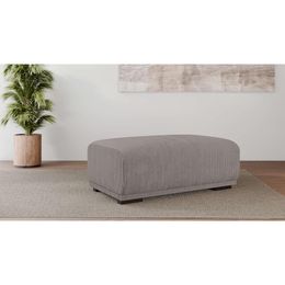 OTTO home Polsterhocker &raquo;BORNHOLM, gro&szlig;er Hocker passend zur Serie, Ma&szlig;e B/T/H: 122/72/46 cm&laquo; mit Wellenfederung, in hochwertiger Verarbeitung grau 