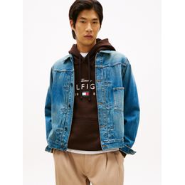 Tommy Hilfiger Herren Jeansjacke "TRUCKER"mario blau, Gr. XXL, unifarben, Denim/Jeans, Obermaterial: 100% Baumwolle, Jacken, Regular fit mit
