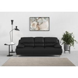 COTTA 3-Sitzer &raquo;Maranello&laquo; schwarz 64% Polyurethan, 25% Polyester, 11% Baumwolle B/H/T: 216cm x 86cm x 93cm, Kunstleder SOFTLUX